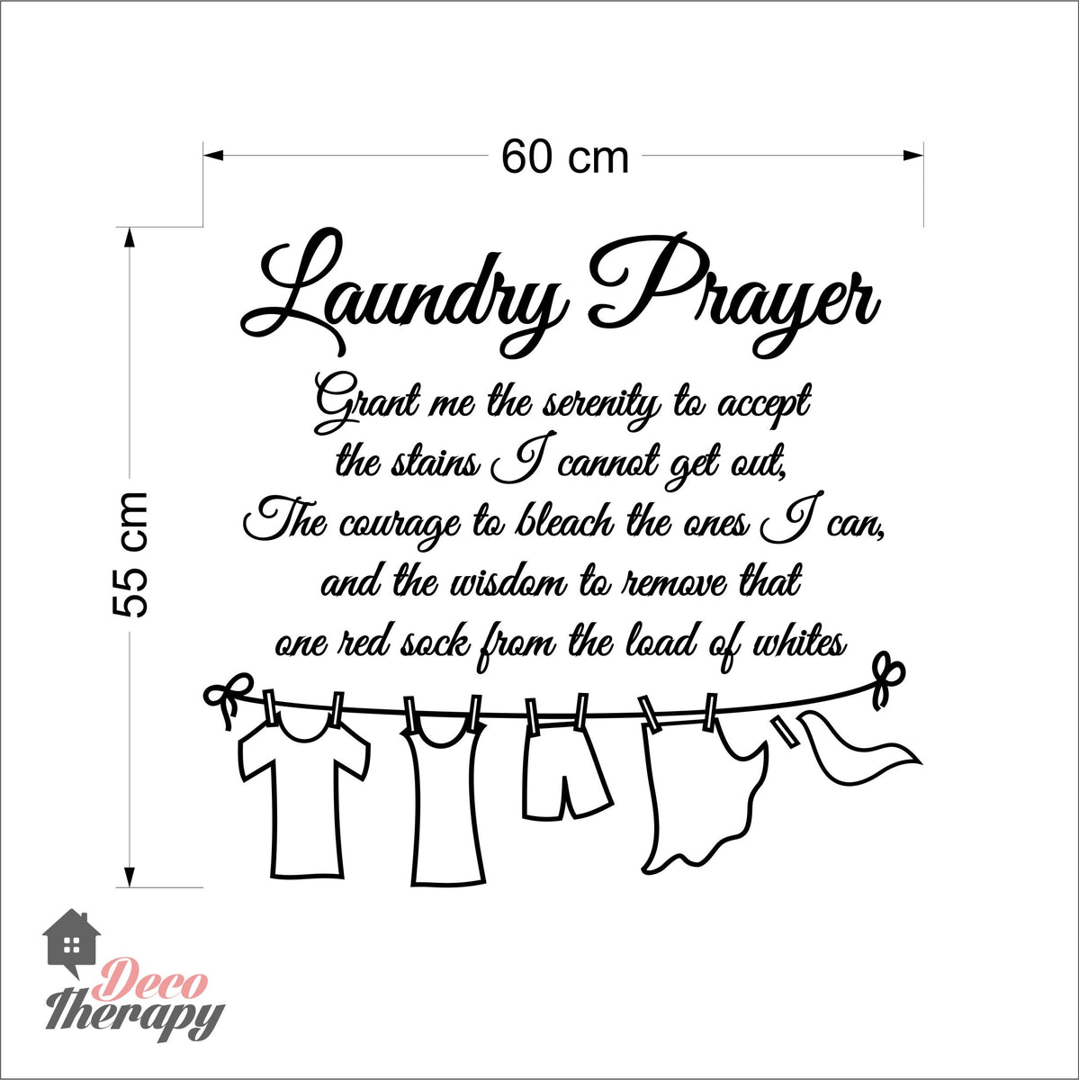 Laundry Prayer Wall Decal – Decotherapy Home Decors